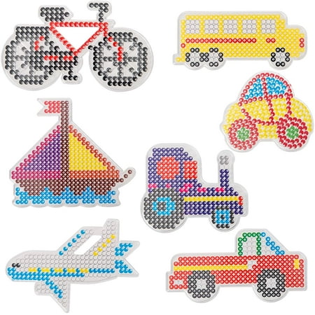 5mm Fuse Beads Boards, 7 Pieces Fuse Beads Pegboard Car Shape Different ...