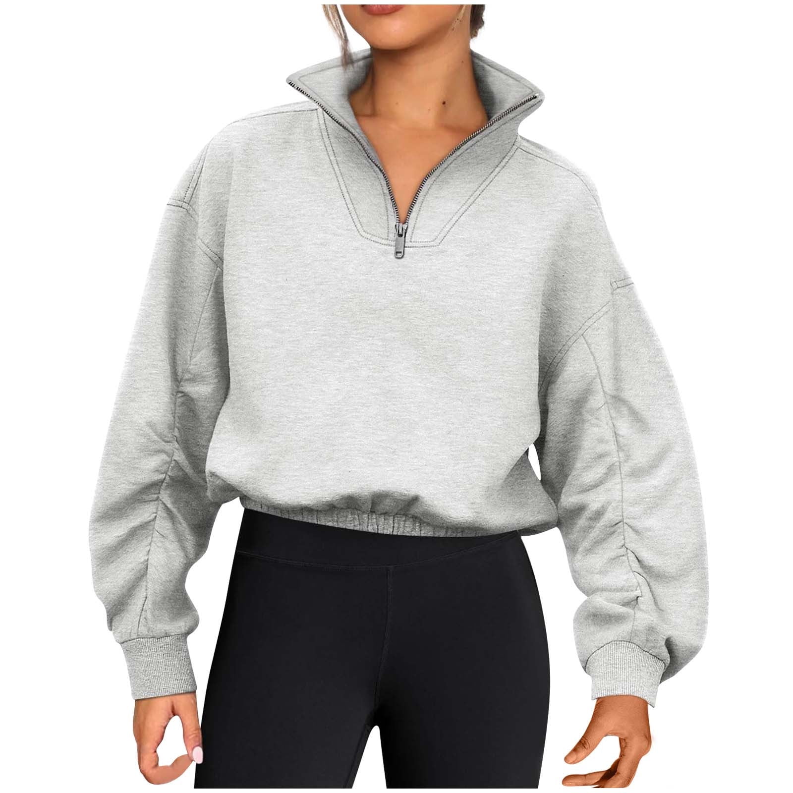 Click here for Aherbiu Women Quarter Zip Pullover Oversized Trend... prices