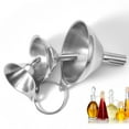 3pcs/set Oil Funnel Stainless Steel Wine Flask Funnel for Filling Hip ...