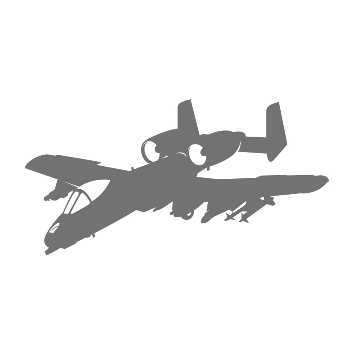 A-10 Thunderbolt II Angled Sticker Decal Die Cut - Self Adhesive Vinyl ...