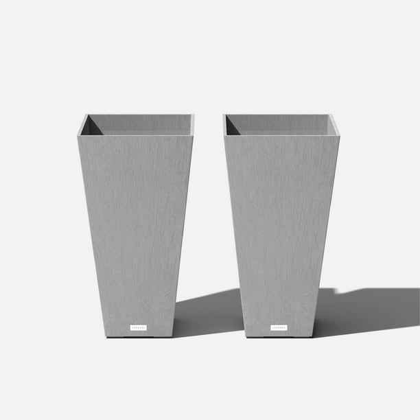 Veradek Pure Series Midland 26" Planter 2 Pack Grey - Walmart.ca