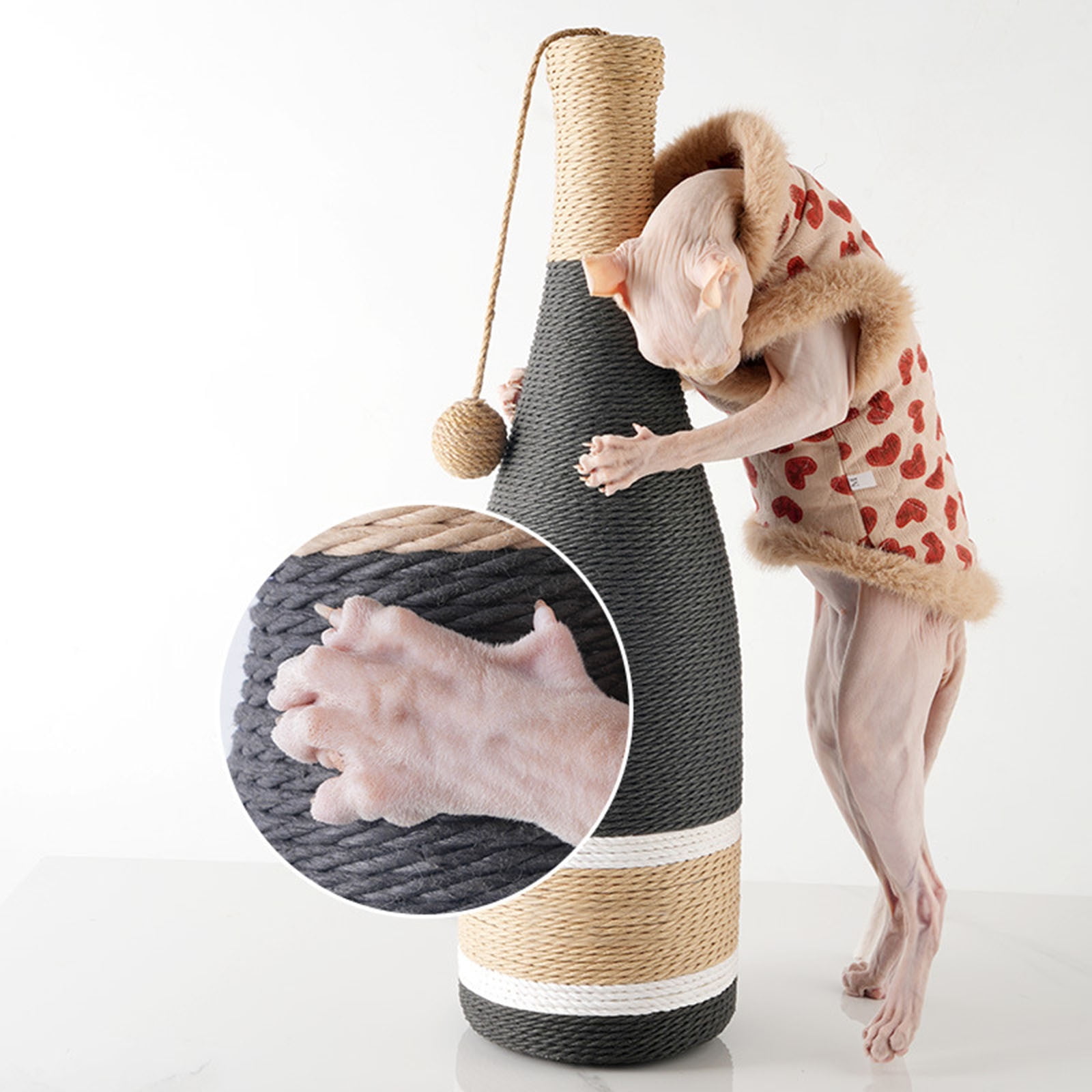 Click here for Felxeve Wine Bottle Cat Scratching Post Sisal Rope... prices