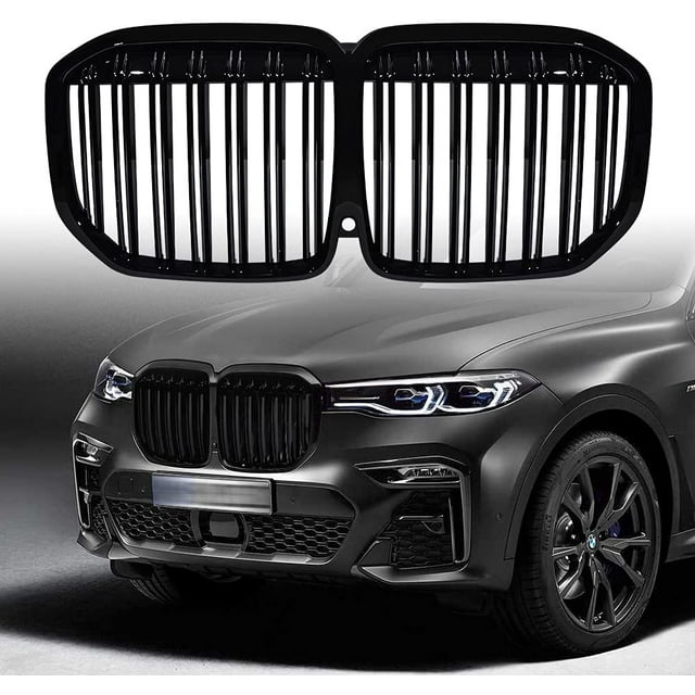 Astra Depot Glossy Black Double Line Kidney Grille For 2019-2021 BMW ...