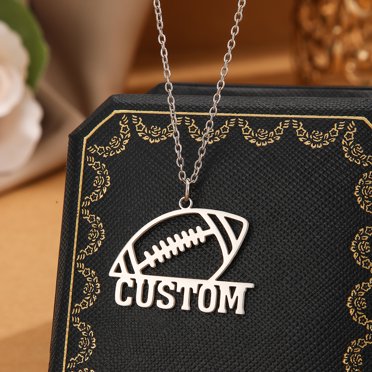 "ChainsProMax 316L Stainless Steel Men's Sports Ball Necklace, Football ...