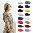AOOOWER Vintage Beret Caps For Cold Weather Stretchy Soft Acrylic ...