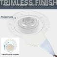 Luxrite Trimless 2 Inch LED Recessed Lighting with Junction Box, CRI 90 ...
