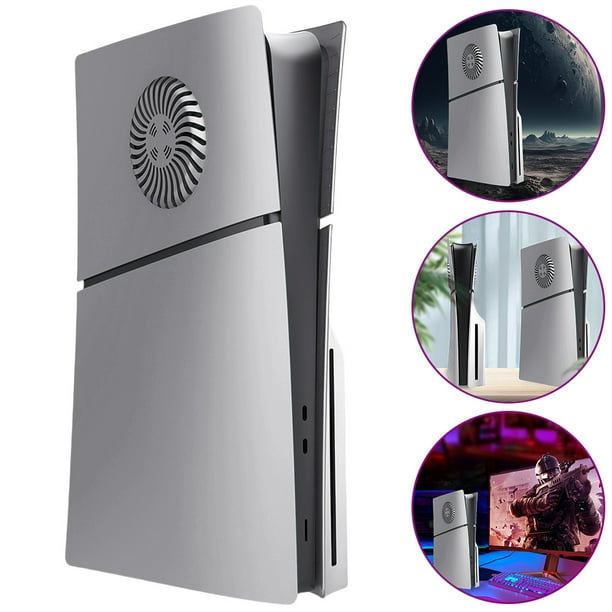 Placa Frontal WDOplteas Repuesto para PS5 Slim Disc Edition Plateado ...