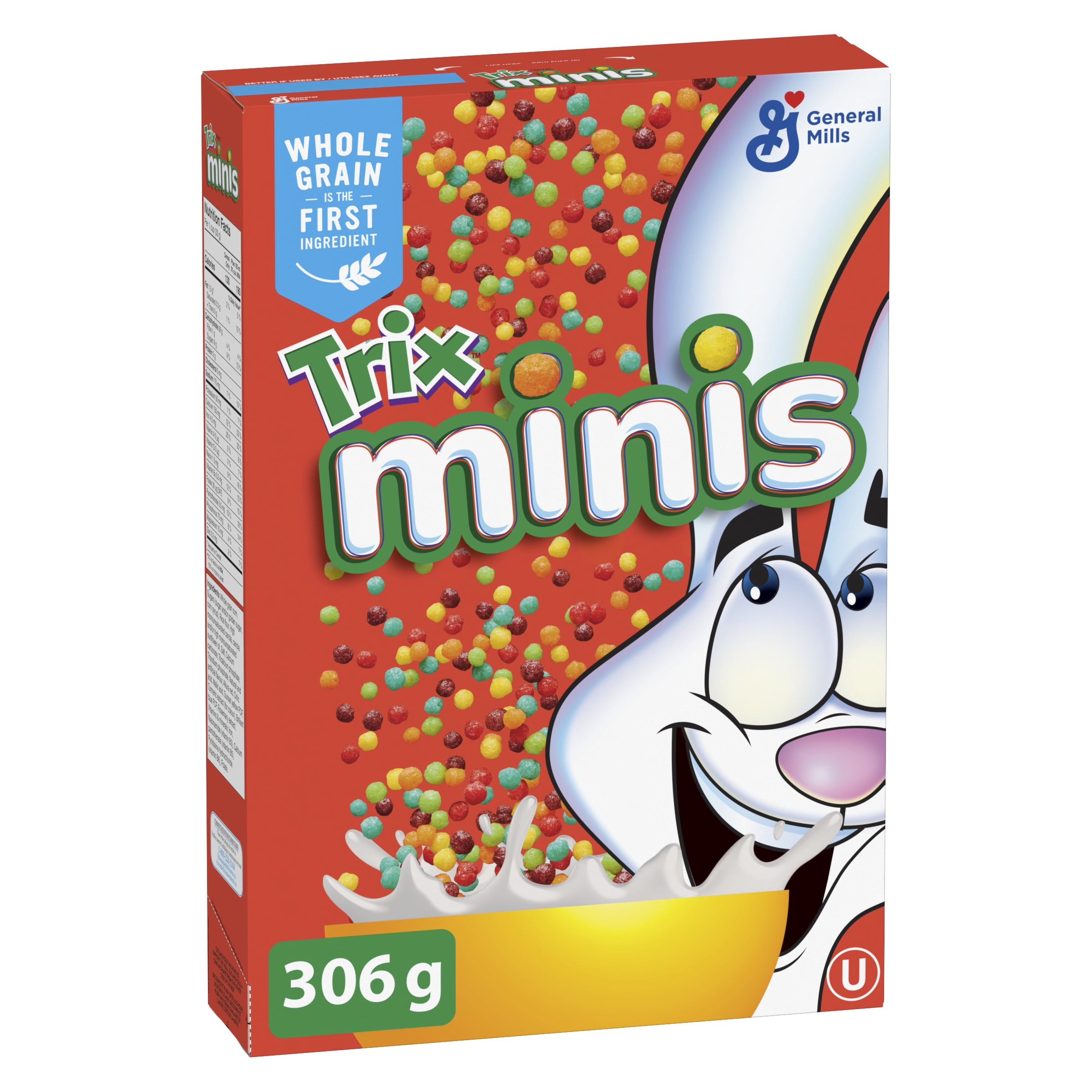Trix Minis Breakfast Cereal, Fruity Corn Puffs with Whole Grains, 306g ...