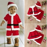 PIOMLL Christmas Outfit Sets for Boys Children Fannelette Fleece Wine ...