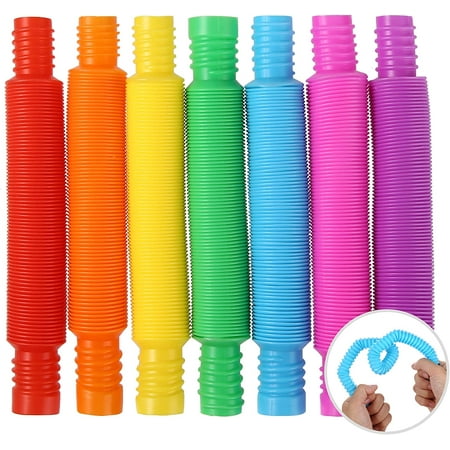 Mini Pop Tubes 7 Pack Fun Pull Pop and Tubes Toys for Kids&Adults ...