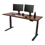 Stand Up Desk Store Solid Wood Top Electric Adjustable Height Standing ...