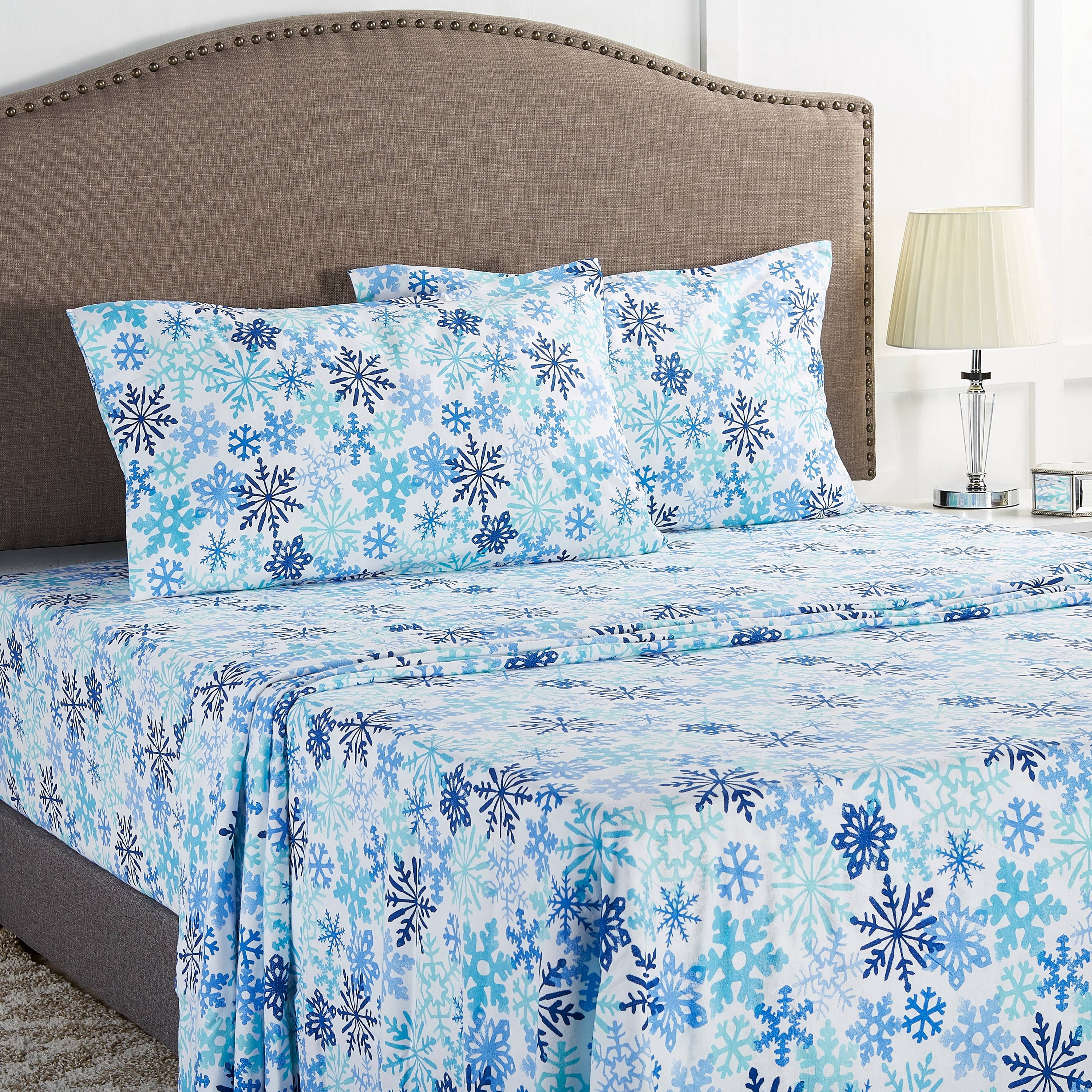 Mainstays Flannel Sheet Set Snowflake Queen Walmart Mainstays Flannel Sheet Set Snowflake Queen Walmart