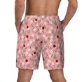 Haiem Ladybug And Flowers Mens Swim Trunks With Compression Liner 2 In
