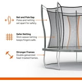 VULY 12 Ft Ultra Outdoor Trampoline w/No Gap Netting, & Safety Padding ...