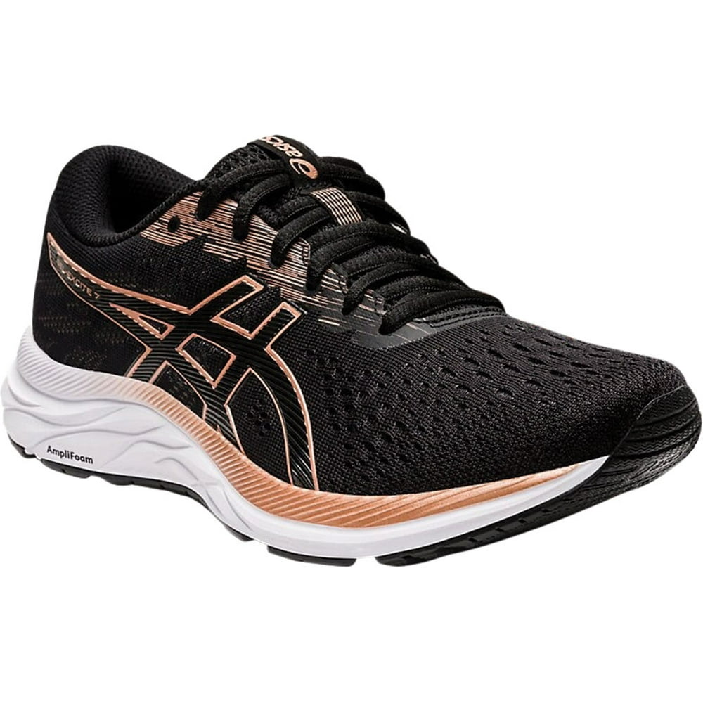 Womens Asics Gel Excite 7 Running Sneaker Black Rose Gold 11 B