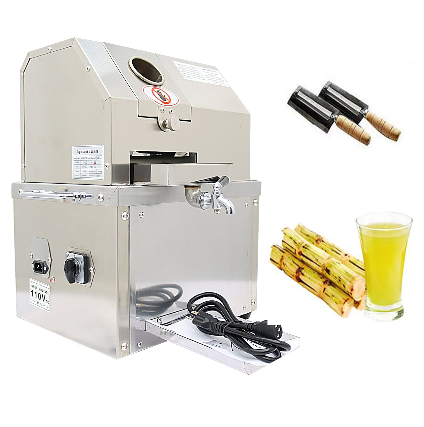 Techtongda Electric Sugarcane Juice Extractor Sugar Cane Press Juicer ...