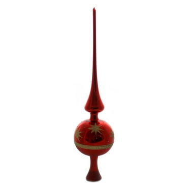 Tree Topper Finial Delights Red Matte Finial Tree Topper Christmas ...