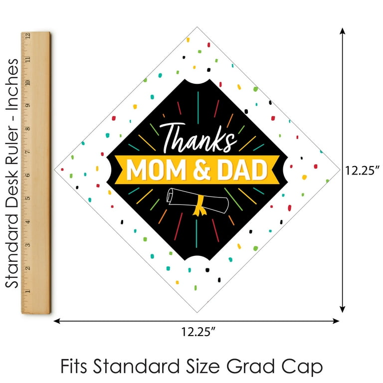 Graduation Cap Design Thanks Mom And Dad