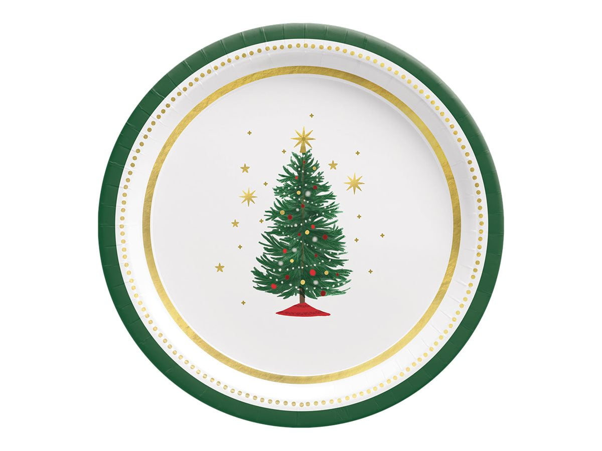 Amscan - Plate - Size 6.89 in - square - disposable (pack of 8 ...