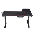 Devan Steel L-Shaped Gaming Desk with USB Ports, Black - Walmart.com