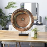 25" x 30" Copper Metal Large Weathered Disk Plate Sculpture with ...
