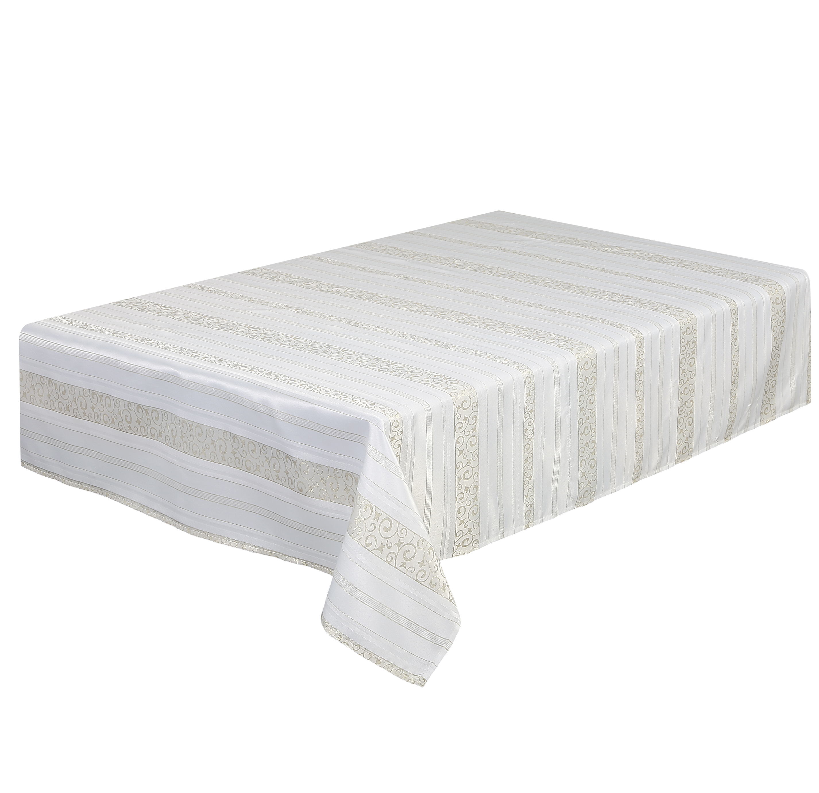 Violet Linen Scroll Striped Pattern, Polyester Embroidery, Metallic ...