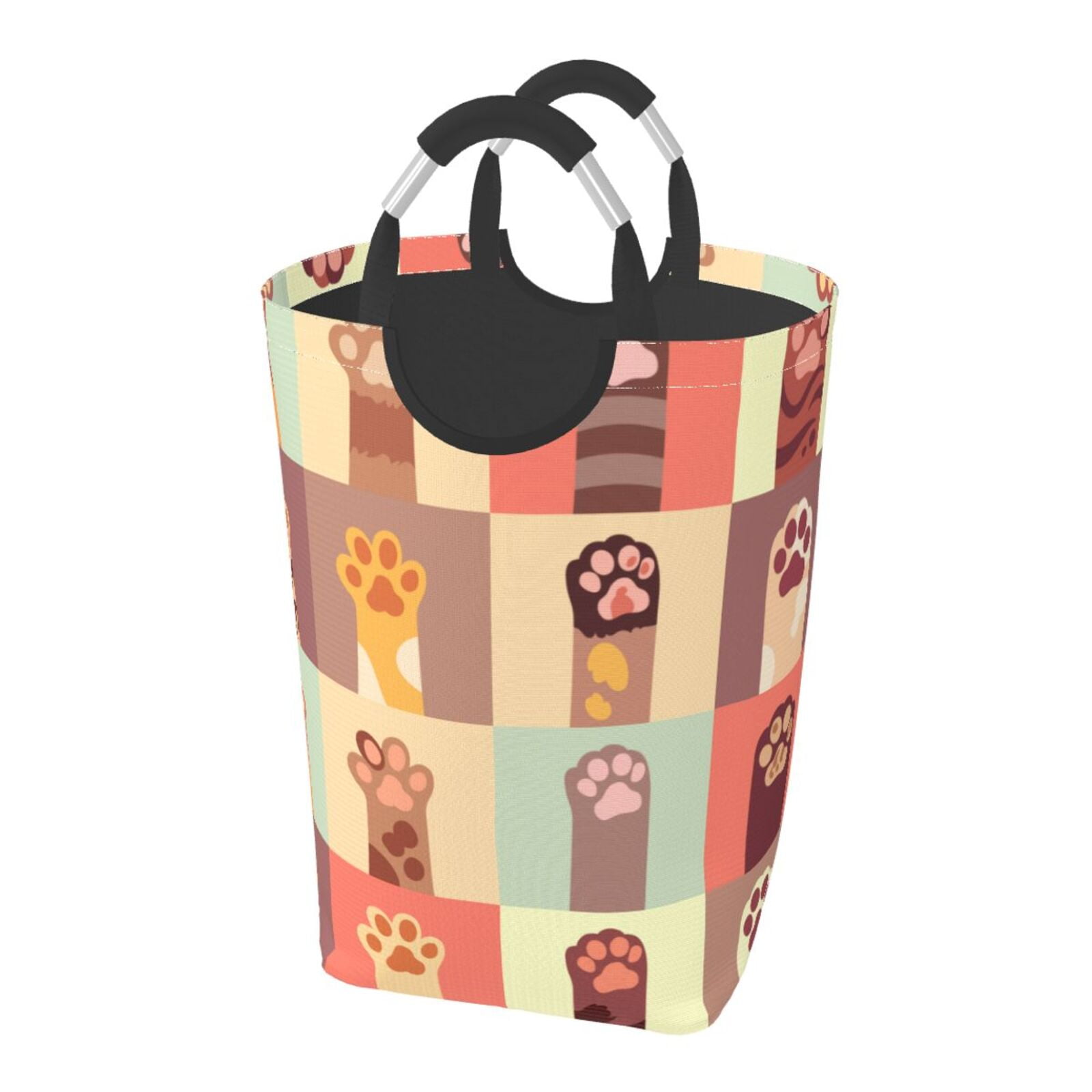 XMXT Large Collapsible Laundry Hamper, Lovely Claw Footprint Pattern ...