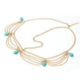 Unique Bargains Headpiece Vintage Faux Gemstone Head Chain Gold Tone 1 ...