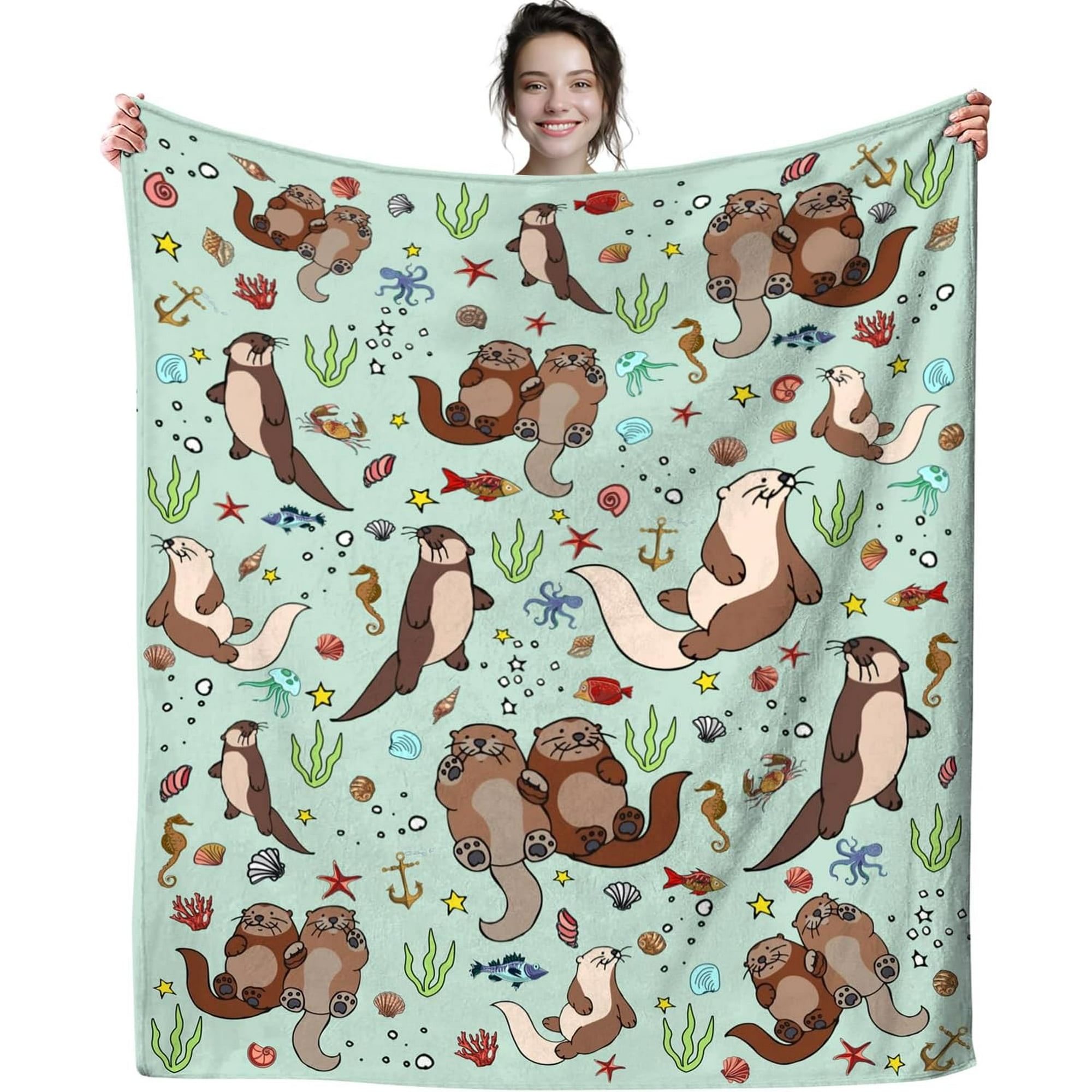 Click here for Walfour Sea Otters Blanket Super Soft Warm Flannel... prices