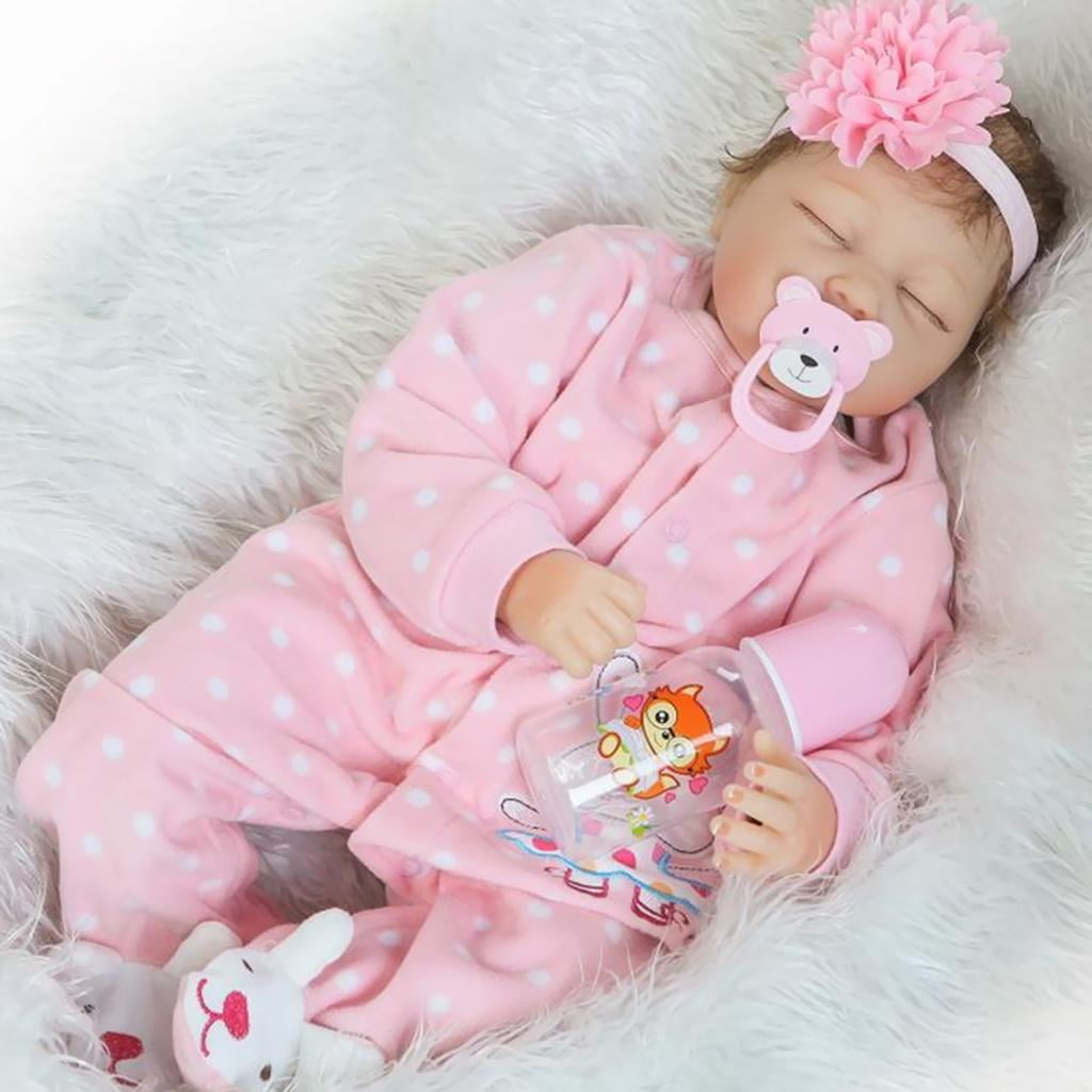 Silicona 22 pulgadas Reborn Sleeping Kids Appease Toy de cumpleaños de ...