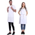 Adjustable Bib Apron with Long Ties for Women Men 18 Colors Chef ...