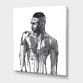 Designart Handsome African Man Portrait On White I Canvas Wall Art ...