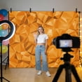 Abstract Geometric Photography Backdrop 7x5FT, Orange Modern Artificial ...