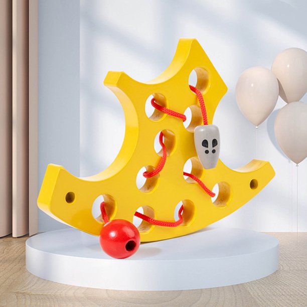 hoksml Fidget Toys Early Childhood Education Wooden Mouse Cheese ...