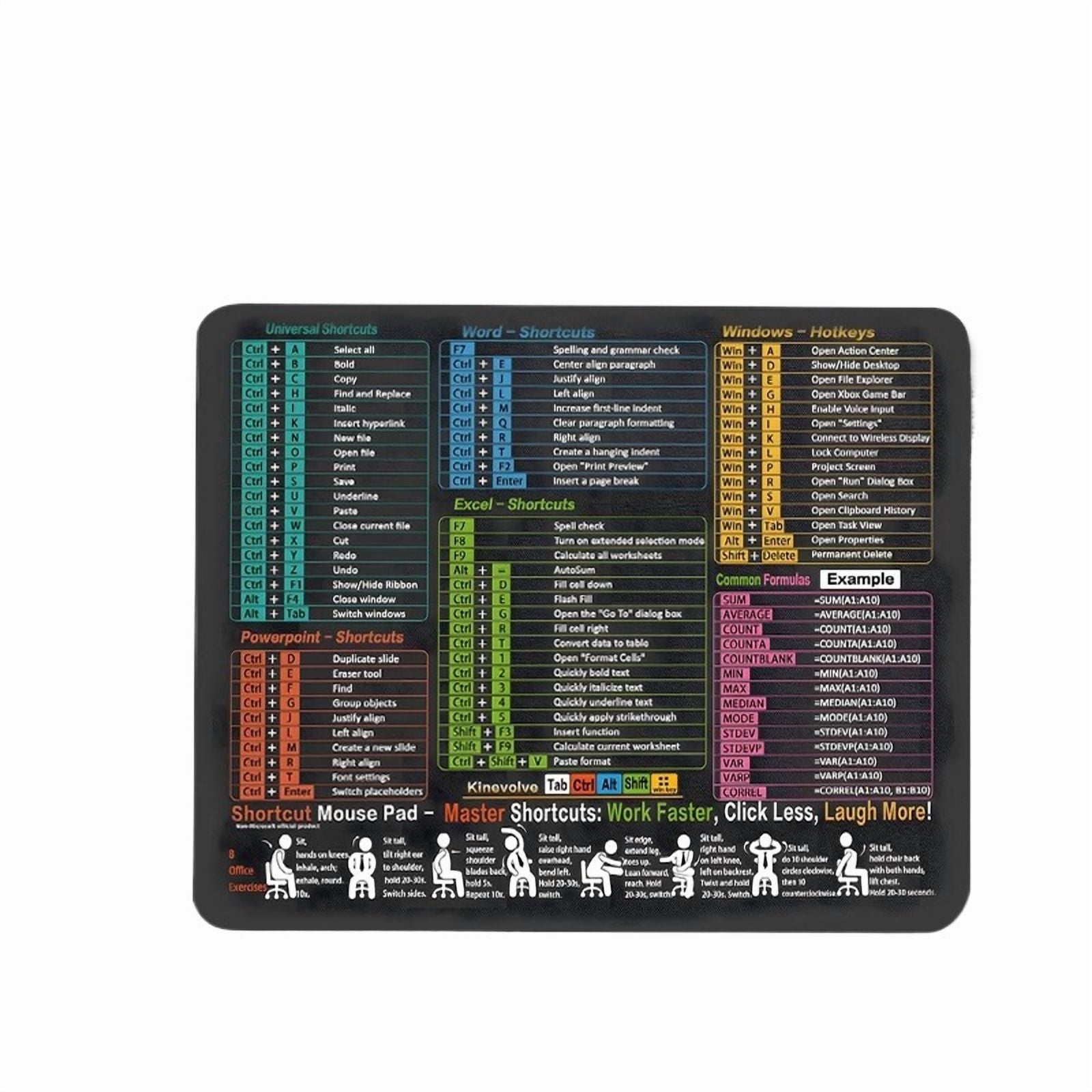 Click here for Devineresse Excel Shortcuts Mouse Pad - Small Exce... prices