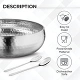 Avador® Set of 3 Premium Stainless Steel Salad Mixing Bowl Hammered ...