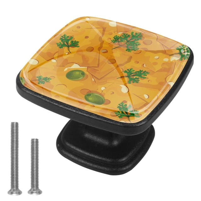 4 Pcs Cabinet Handle Drawer Pulls Cheese Pattern Knobs with Screws ...