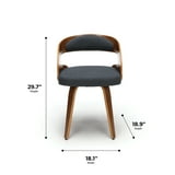 OFM 161 Collection Mid Century Modern 18" Bentwood Frame Dining Chairs ...