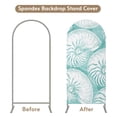 Arch Backdrop 7.2 Ft, Coastal Shell Turquoise Spandex Stretch Fitted ...