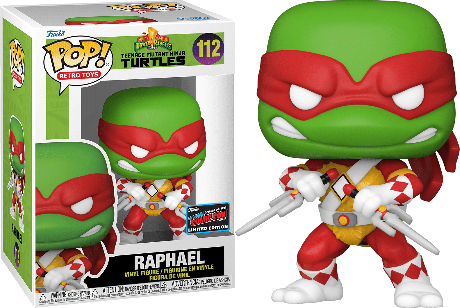 Funko POP! Retro Toys MMPR & TMNT Raphael #112 Limited Edition 2022 ...