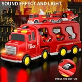 8 Pcs Fire Rescue Toy Set for Kids 3-5, Fire Truck, Ladder Truck ...