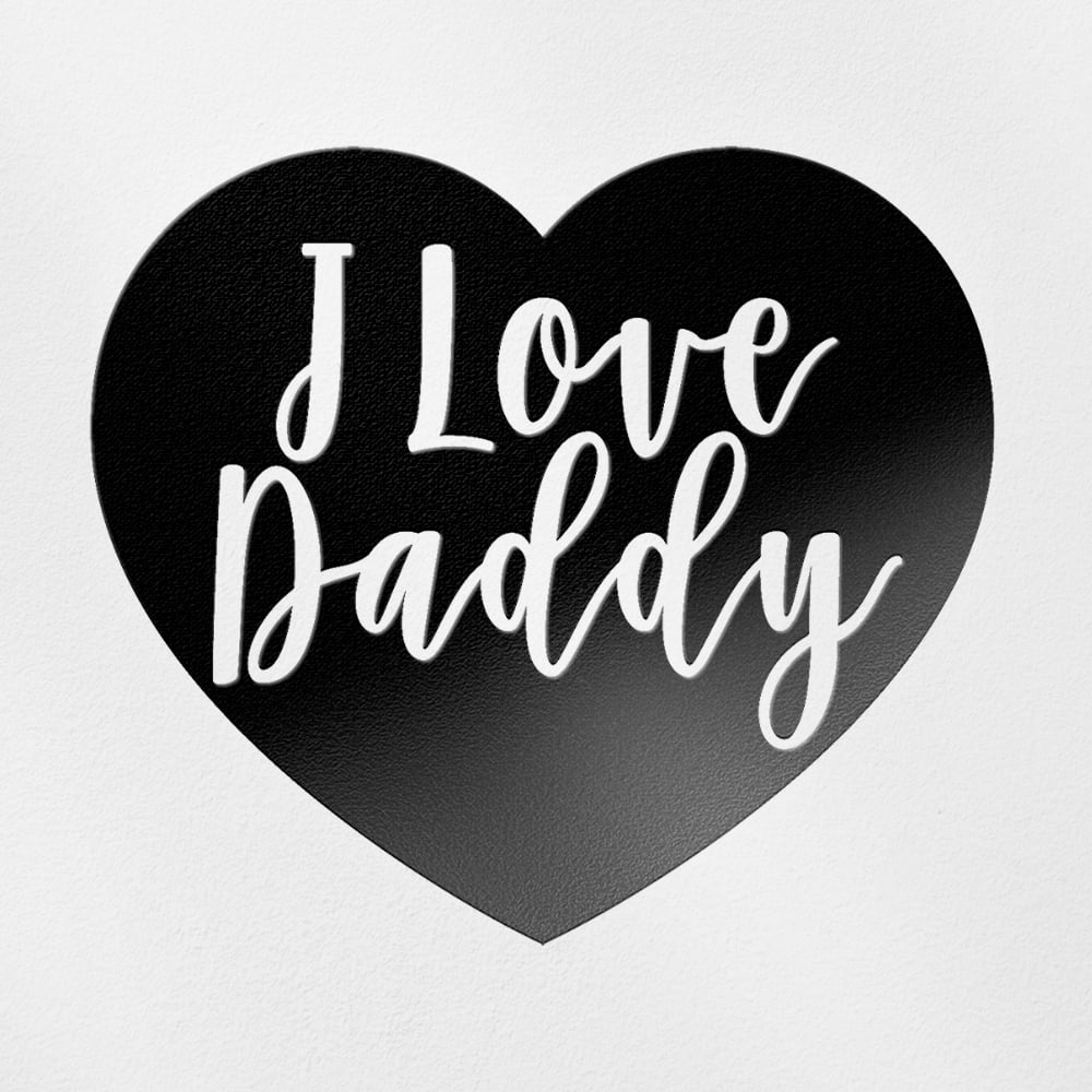 Transparent Decal Stickers Of I Love Daddy (Black) Premium Waterproof ...