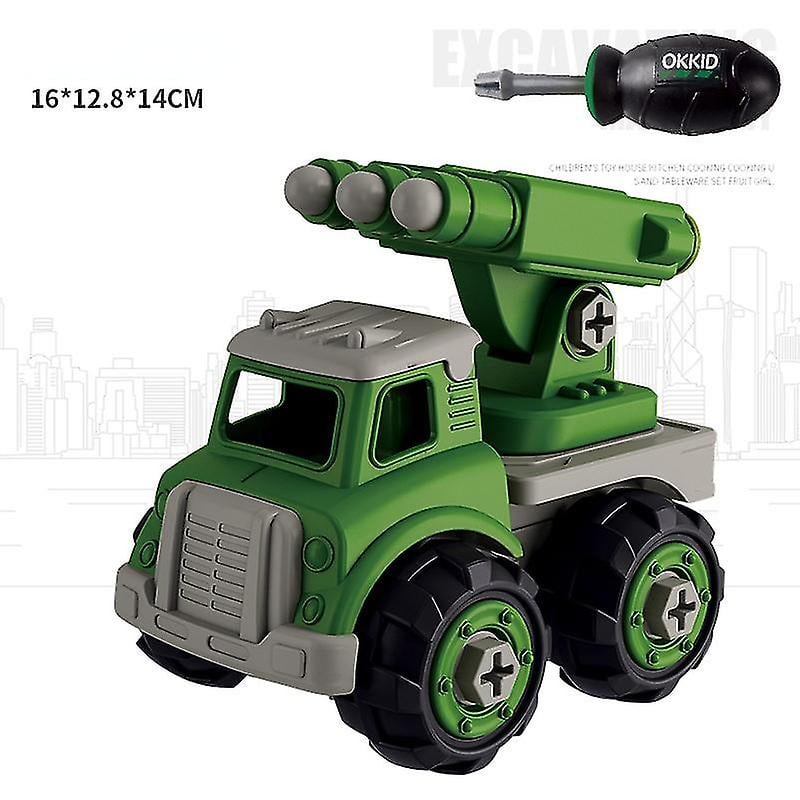 Vehículo de ingeniería de juguete, coche corredizo de construcción DIY ...