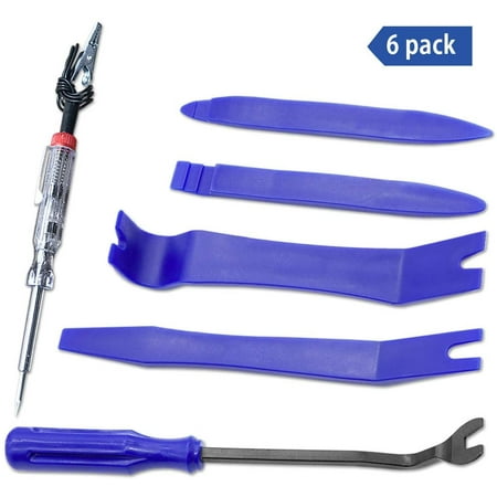 6 PCS Auto Trim Removal Tool Kit with Circuit Tester,No-Scratch Pry ...