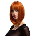 Colorful synthetic wig short center parting design 12 inches 14 inches ...