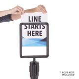US Weight Plastic Stanchion Sign Holder with Plexiglass Covers for USW ...