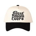 Best mom ever Letter Embroidered Color Block Trucker Hat Unisex ...