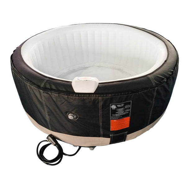 ALEKO Round Inflatable Hot Tub Spa With Zip Cover - 6 Person - 265 ...
