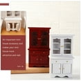 Miniature Wooden Bookcase Shelf Dolls House Bookshelf Toy Pretend Play ...