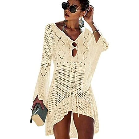 HISRFO Cache-Maillots, Femme Maillot de Bain Dos Ouvert Robe de Maillot ...